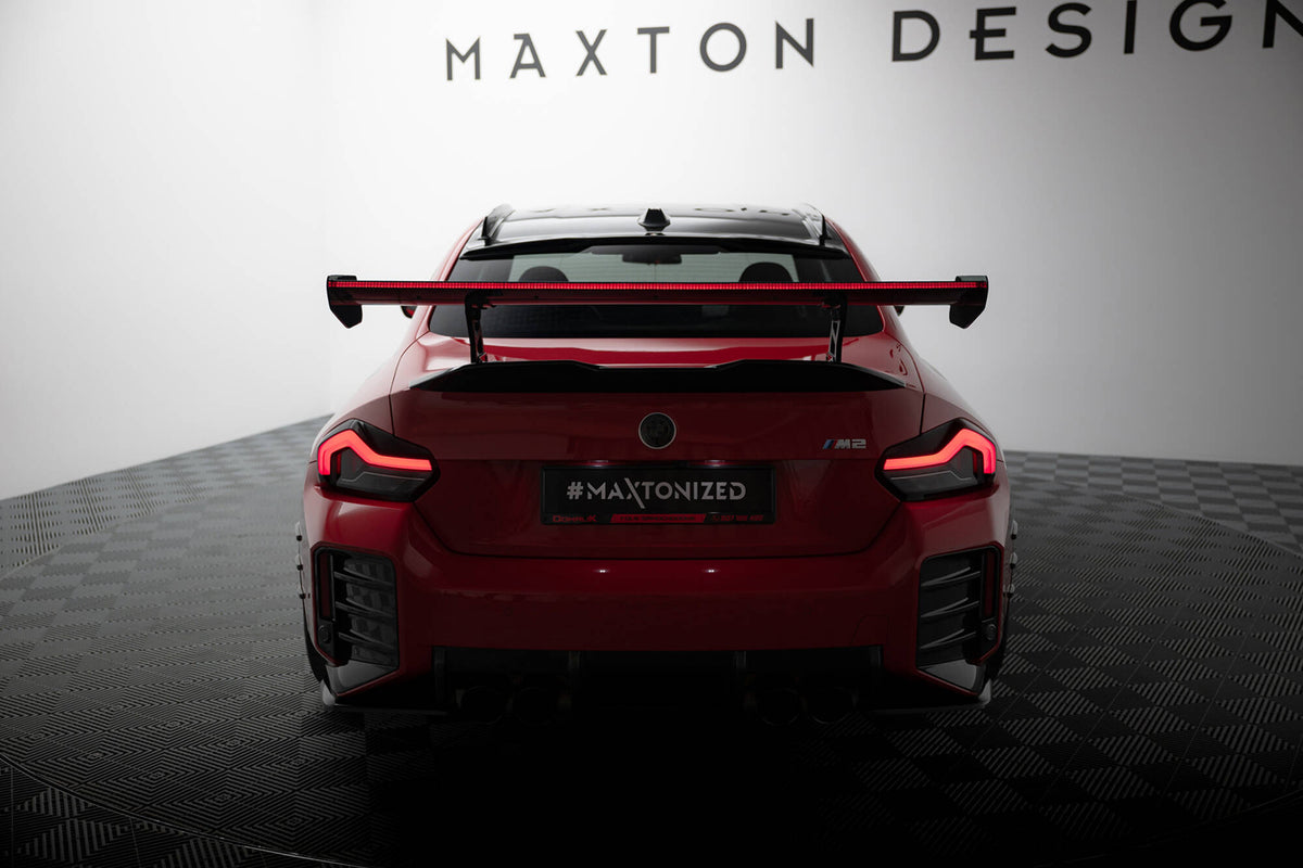 Maxton Design - Carbon Fiber Rear Wing with Internal Brackets Uprights + LED BMW M2 G87 | Royal ...