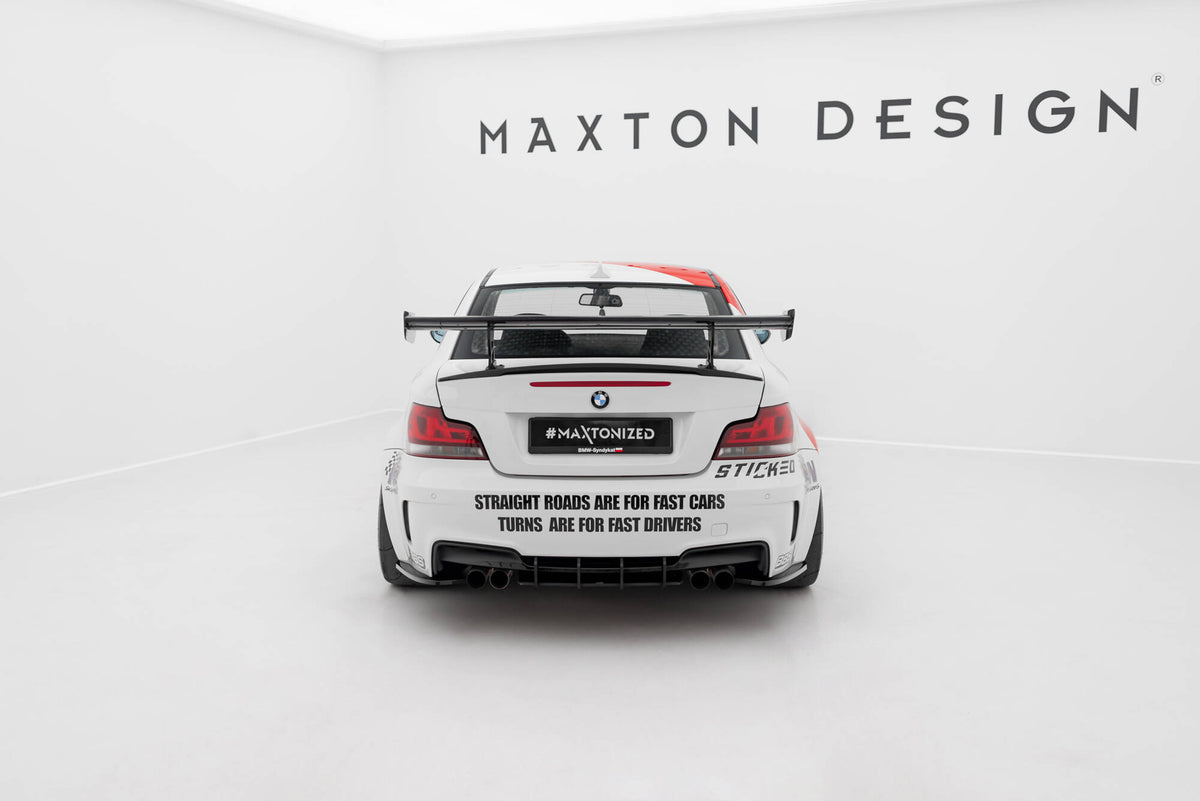 Maxton Design - Carbon Fiber Rear Wing with Internal Brackets Uprights V.2 BMW 1M E82 | Royal ...