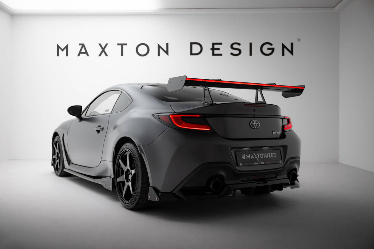 Maxton Design - Carbon Fiber Rear Wing with Upper Swan Mounting + LED Toyota GR86 / Subaru BRZ ...