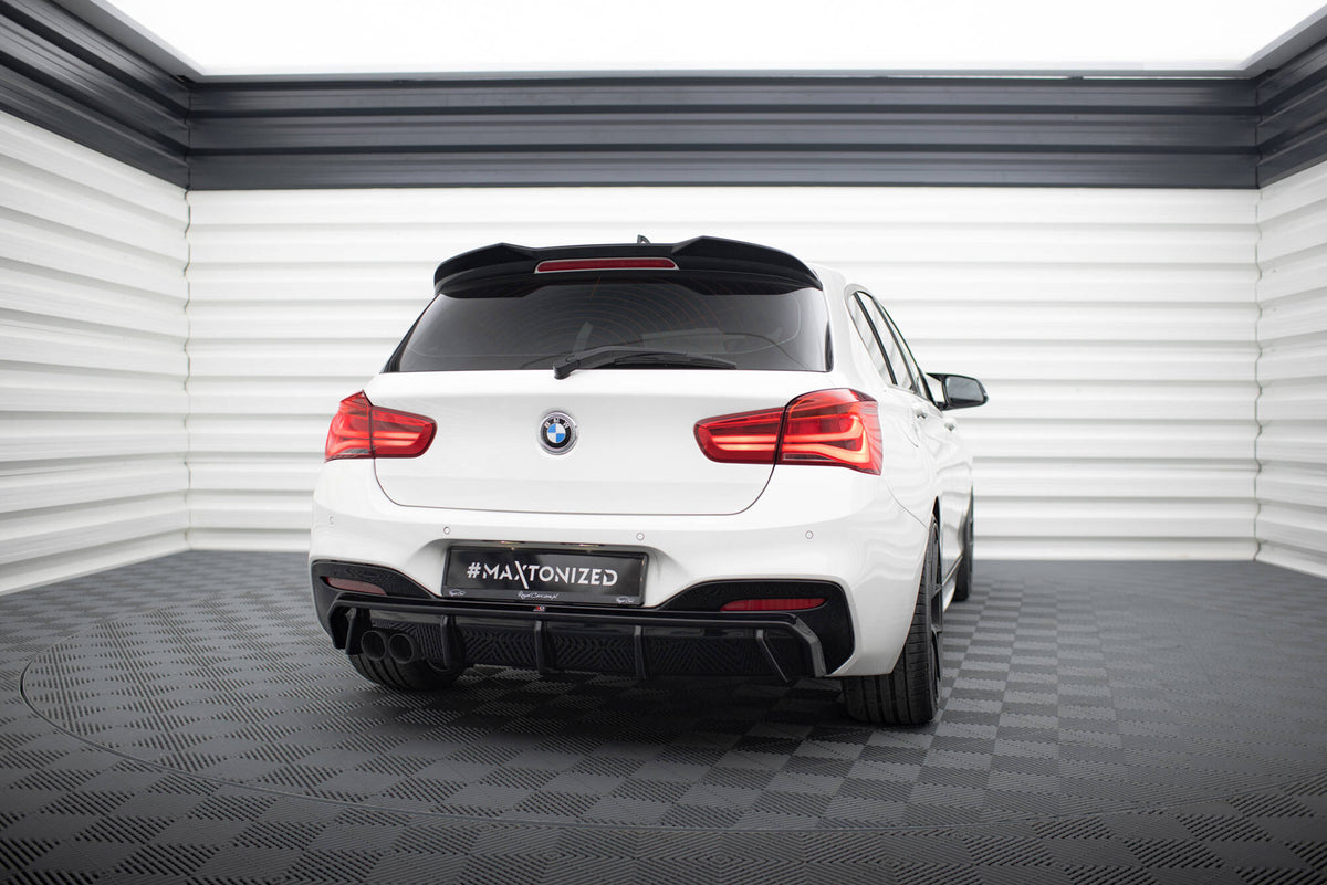 Maxton Design - Rear Valance BMW Series 1 M-Pack F20 (Facelift) (Single Side Dual Exhaust ...