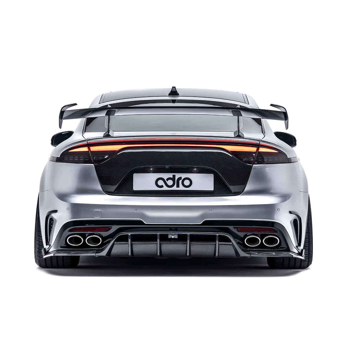 Adro - Carbon Fiber AT-R2 Swan Neck Wing Kia Stinger | Royal Body Kits