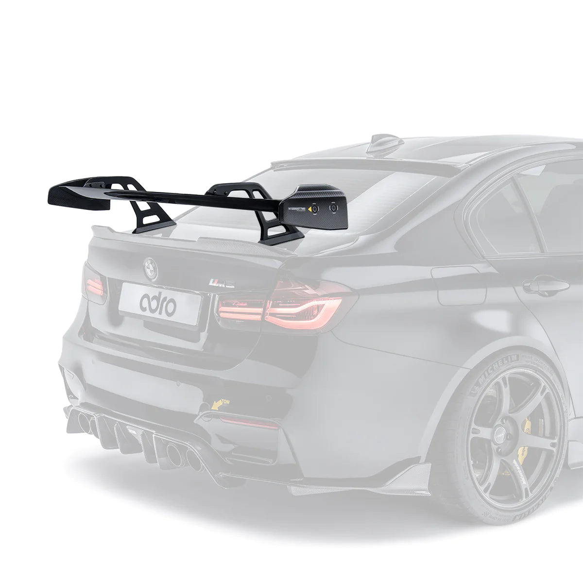 Adro - Carbon Fiber AT-R1 Swan Neck GT Wing BMW M3 F80 | Royal Body Kits