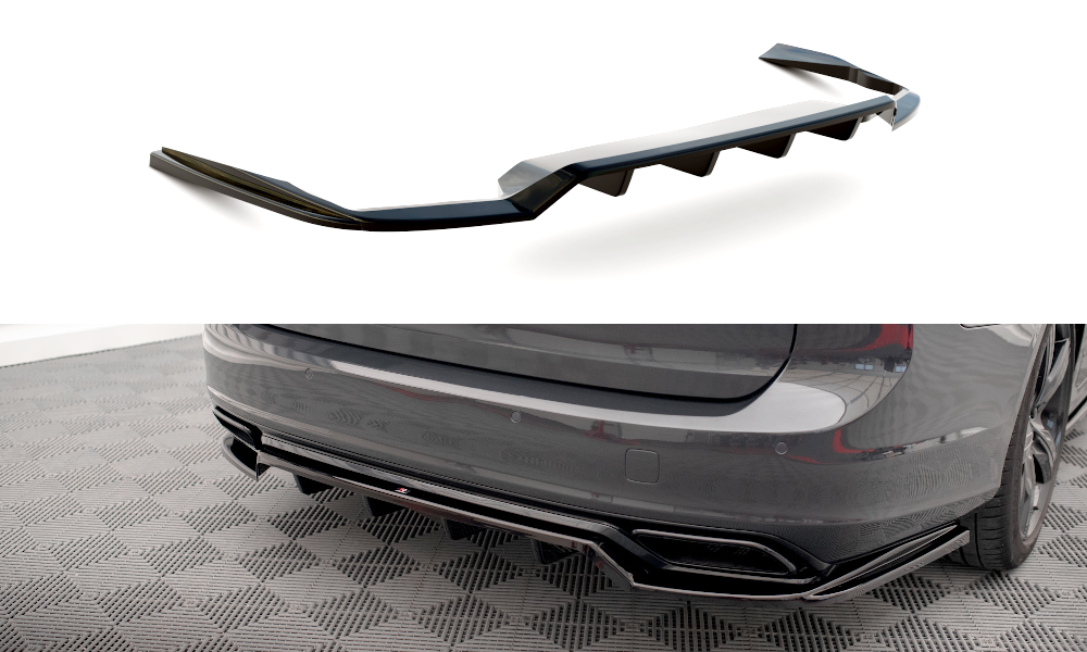 Maxton Design - Central Rear Splitter (With Vertical Bars) Volvo V90 ...