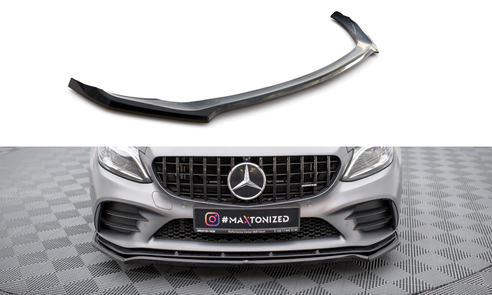 Maxton Design - Front Splitter V.1 Mercedes Benz C43 AMG Coupe / Sedan ...
