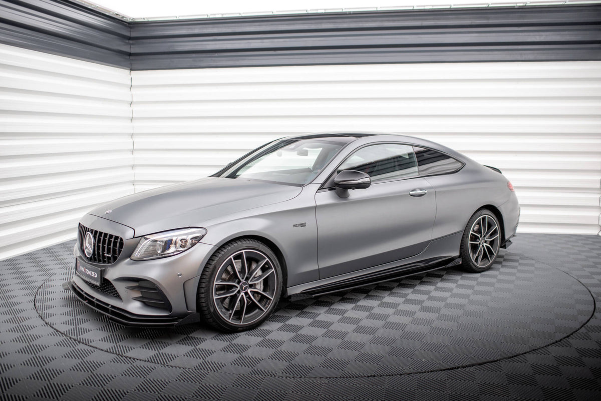 Maxton Design - Street Pro Side Skirts Diffusers + Flaps Mercedes Benz ...