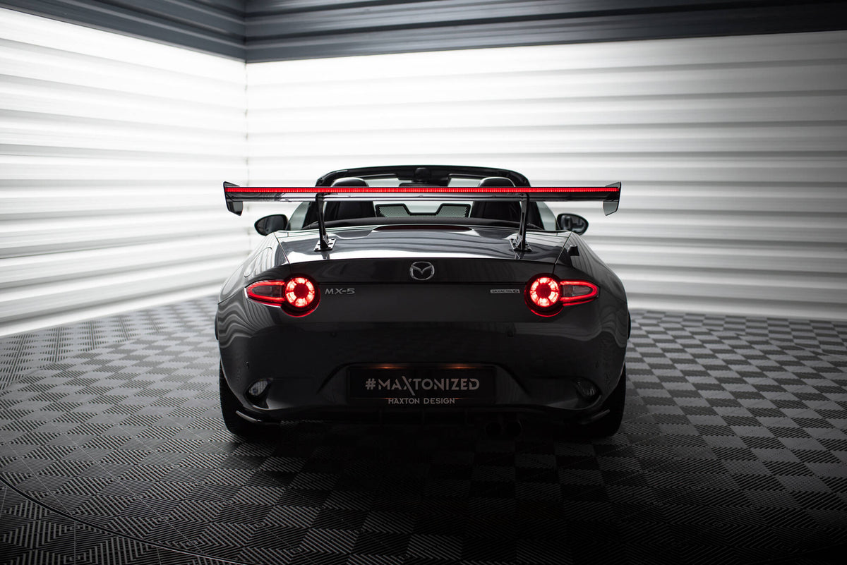 Maxton Design - Carbon Fiber Rear Wing JDM Style + LED Mazda MX-5 ND ...