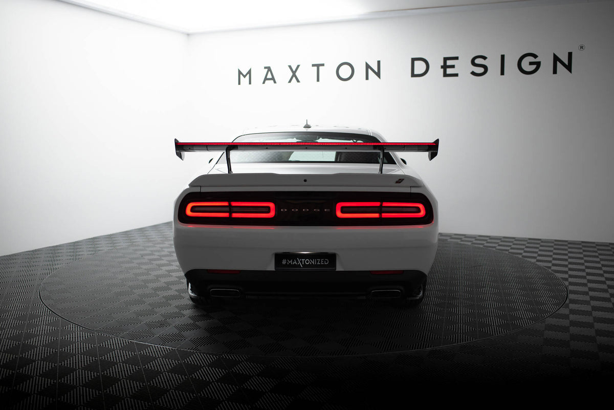 Maxton Design - Carbon Fiber Rear Wing + LED Dodge Challenger MK3 ...
