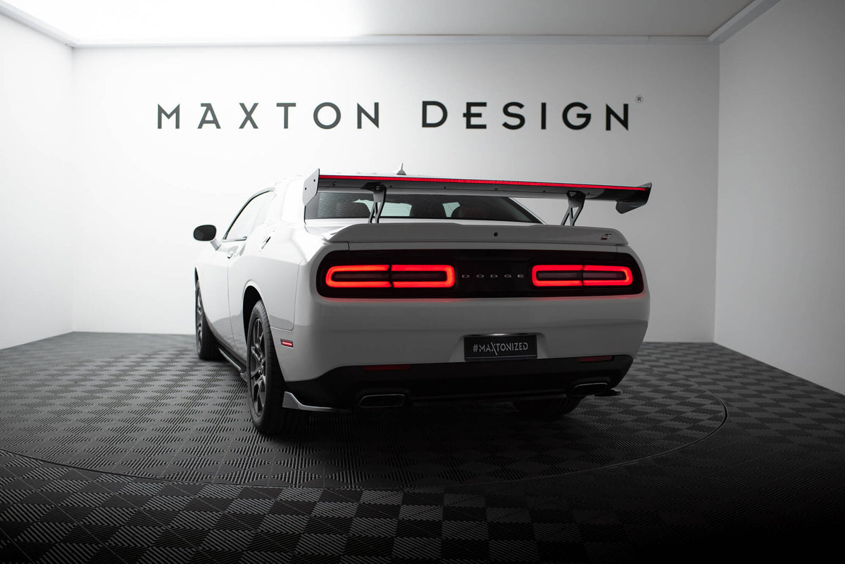 Maxton Design - Carbon Fiber Rear Wing + LED Dodge Challenger MK3 ...