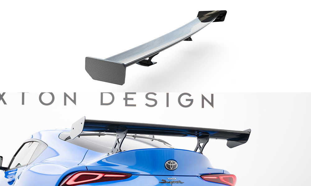 Maxton Design - Carbon Fiber Rear Wing with External Brackets Uprights ...