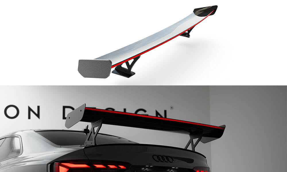 Maxton Design - Carbon Fiber Rear Wing with External Brackets Uprights ...
