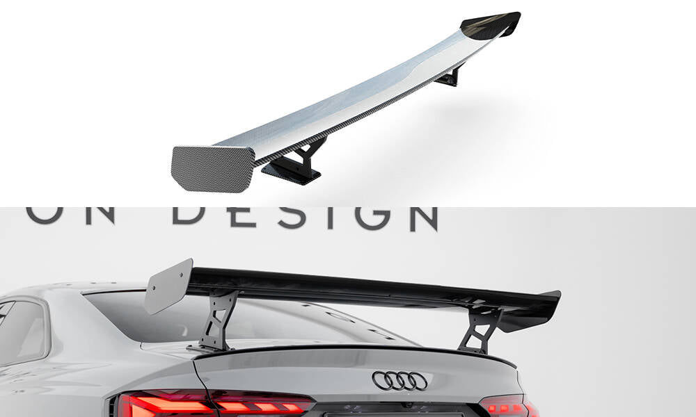 Maxton Design - Carbon Fiber Rear Wing with External Brackets Uprights ...