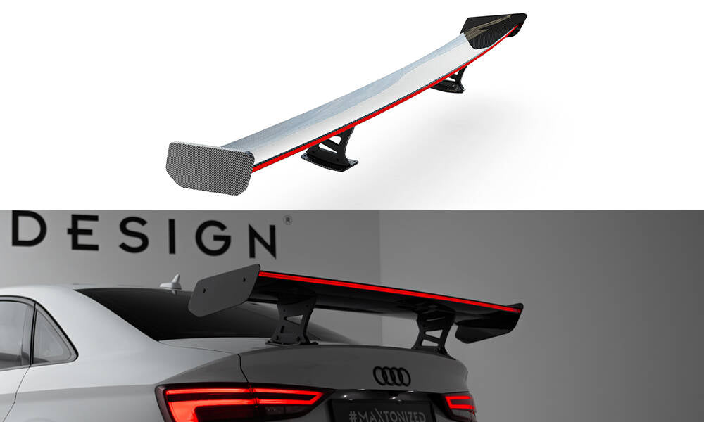 Maxton Design - Carbon Fiber Rear Wing with Internal Brackets Uprights ...