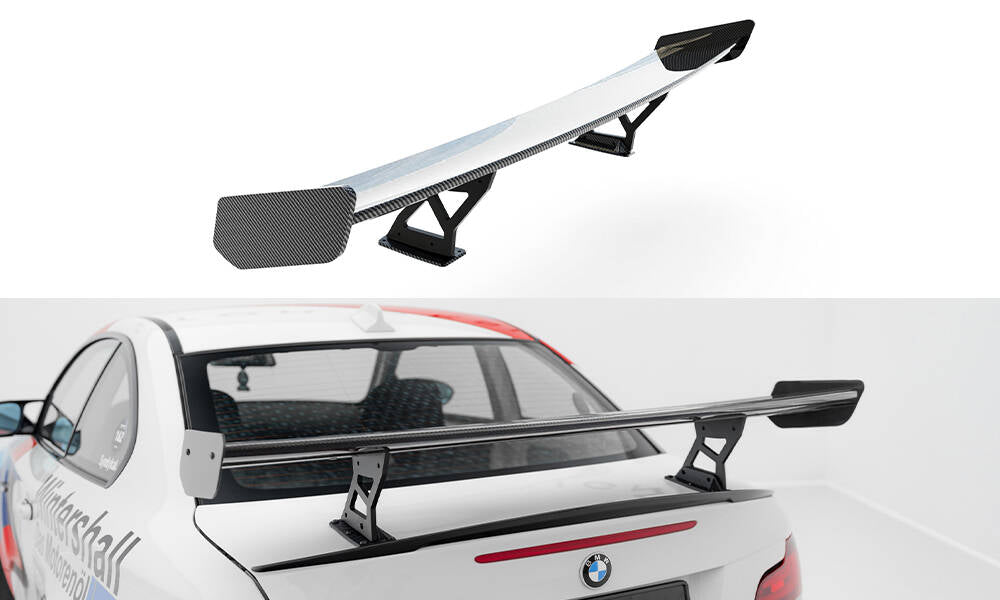 Maxton Design - Carbon Fiber Rear Wing with Internal Brackets Uprights V.2 BMW 1M E82 | Royal ...
