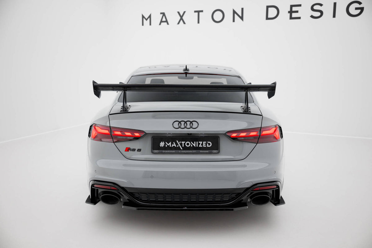 Maxton Design - Carbon Fiber Rear Wing with Upper Swan Mounting Audi A5 ...