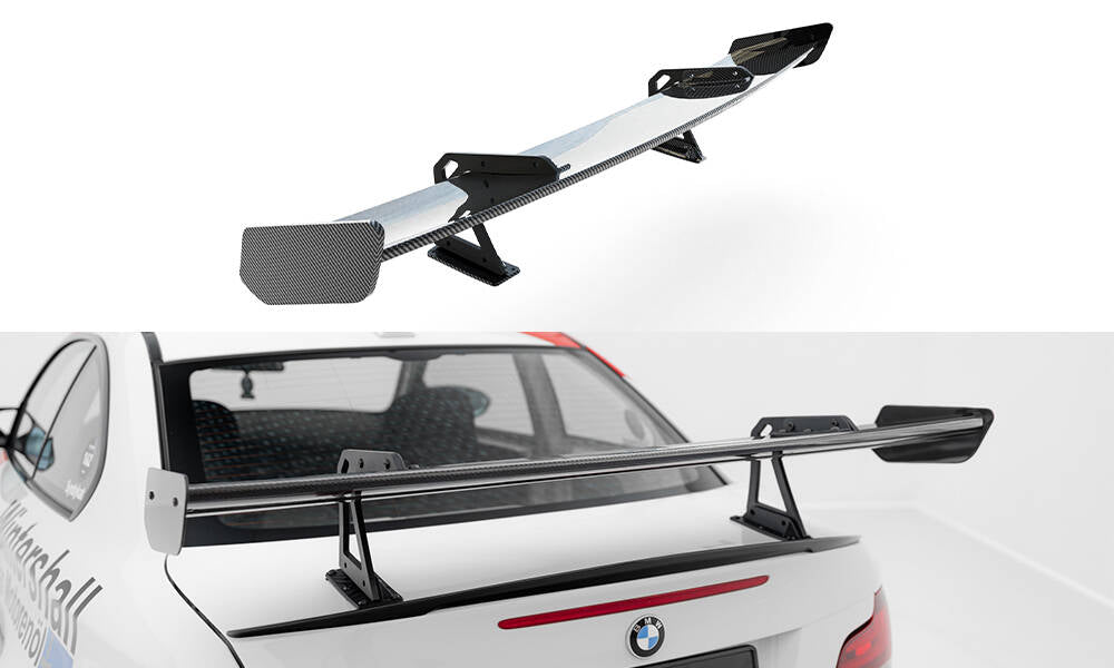 Maxton Design - Carbon Fiber Rear Wing with Upper Swan Mounting BMW 1M ...