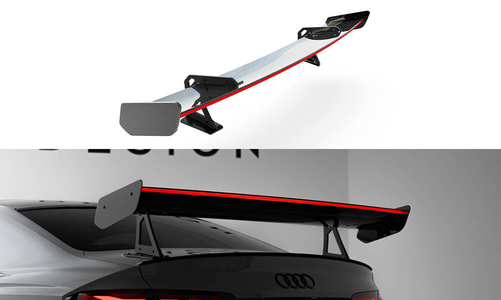 Maxton Design - Carbon Fiber Rear Wing with Upper Swan Mounting + LED ...