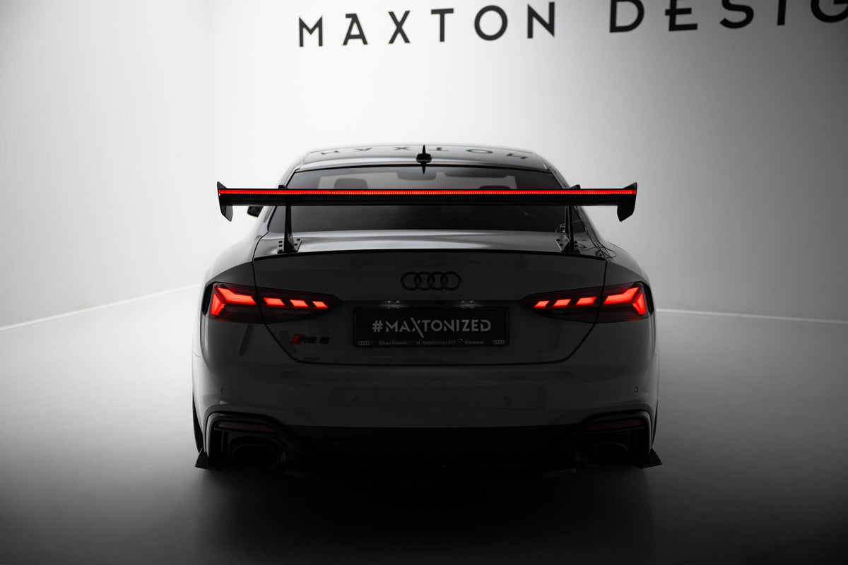 Maxton Design - Carbon Fiber Rear Wing with Upper Swan Mounting + LED ...