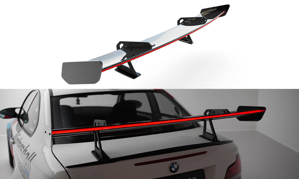 Maxton Design - Carbon Fiber Rear Wing with Upper Swan Mounting + LED ...