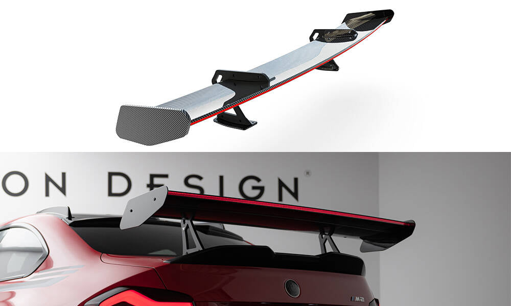 Maxton Design - Carbon Fiber Rear Wing with Upper Swan Mounting + LED ...