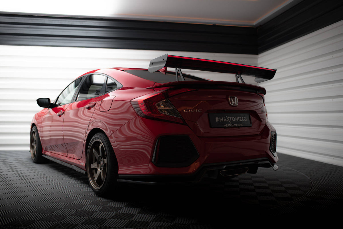 Maxton Design - Carbon Fiber Rear Wing with Upper Swan Mounting + LED ...