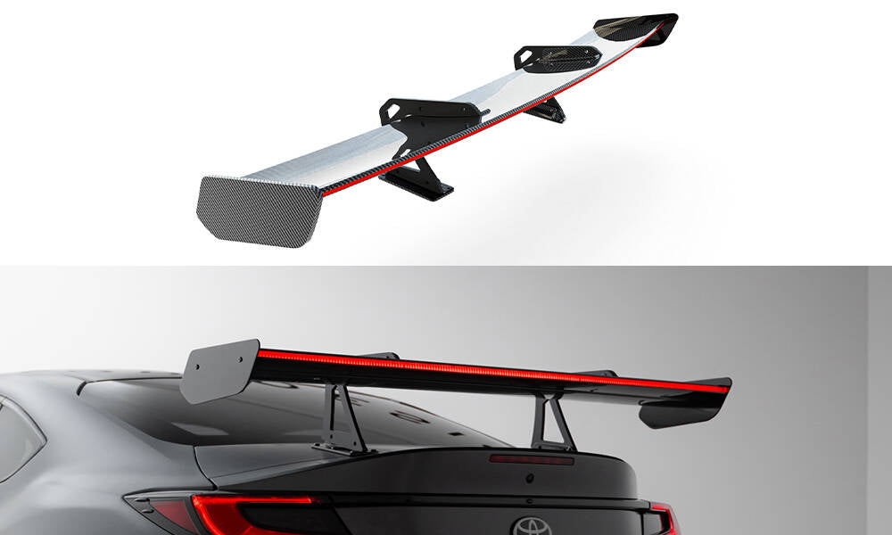 Maxton Design - Carbon Fiber Rear Wing with Upper Swan Mounting + LED ...