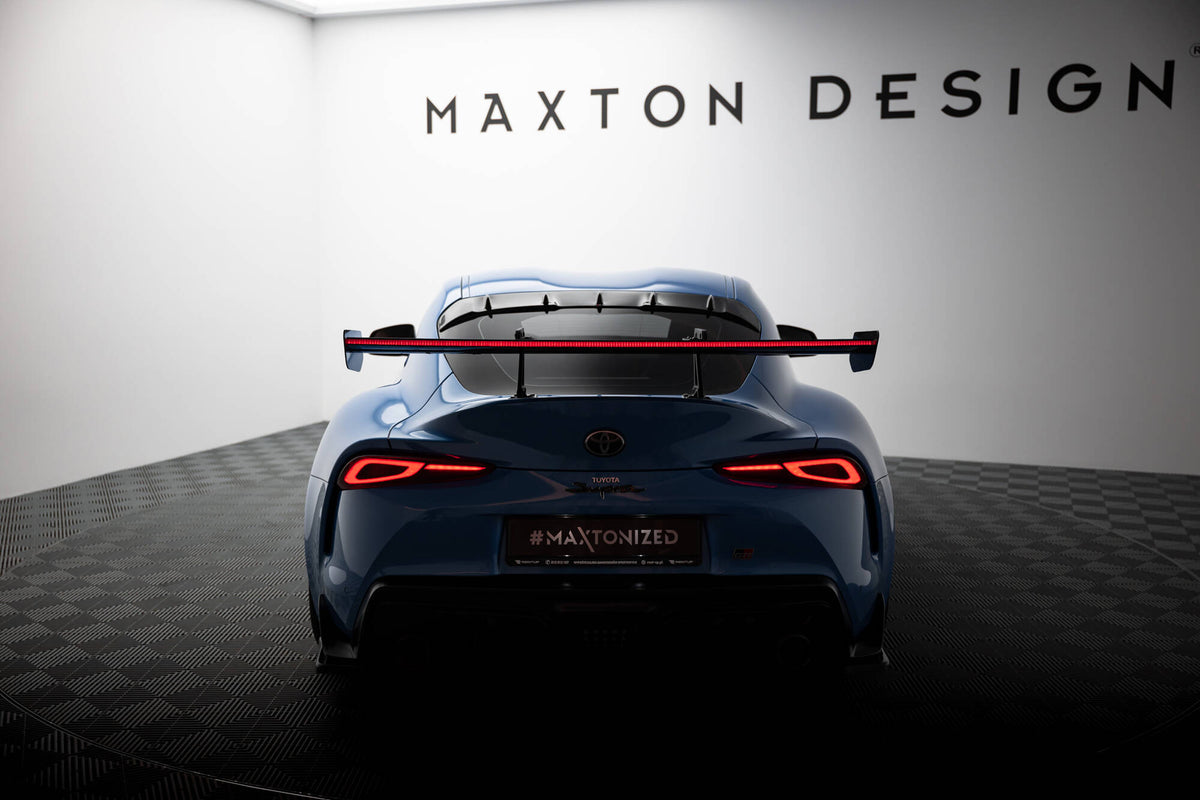 Maxton Design - Carbon Fiber Rear Wing with Upper Swan Mounting + LED ...