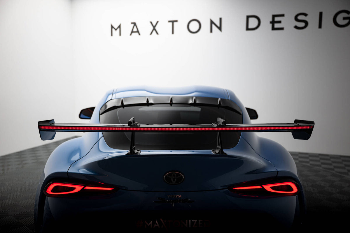 Maxton Design - Carbon Fiber Rear Wing with Upper Swan Mounting + LED ...