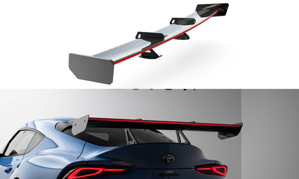 Maxton Design - Carbon Fiber Rear Wing with Upper Swan Mounting + LED ...