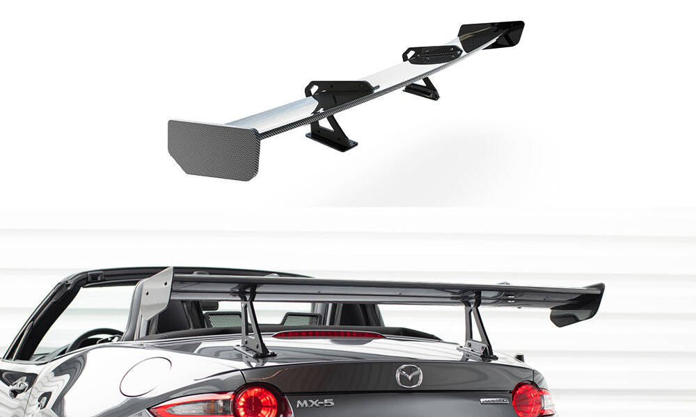 Maxton Design - Carbon Fiber Rear Wing with Upper Swan Mounting Mazda ...