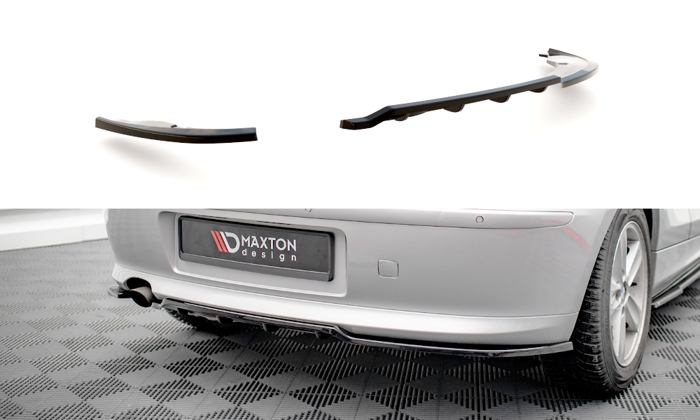 Maxton Design - Central Rear Splitter (with Vertical Bars) BMW Series 1 ...