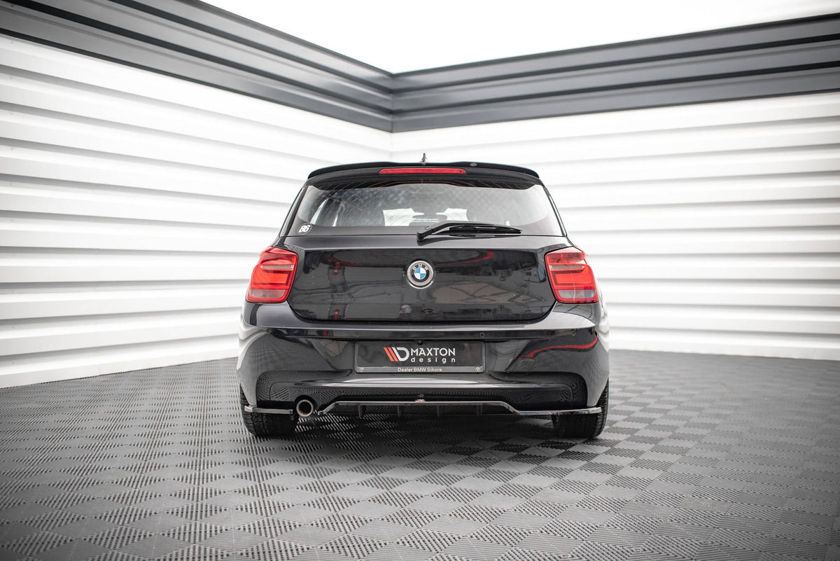 Maxton Design - Central Rear Splitter (with Vertical Bars) BMW Series 1 ...