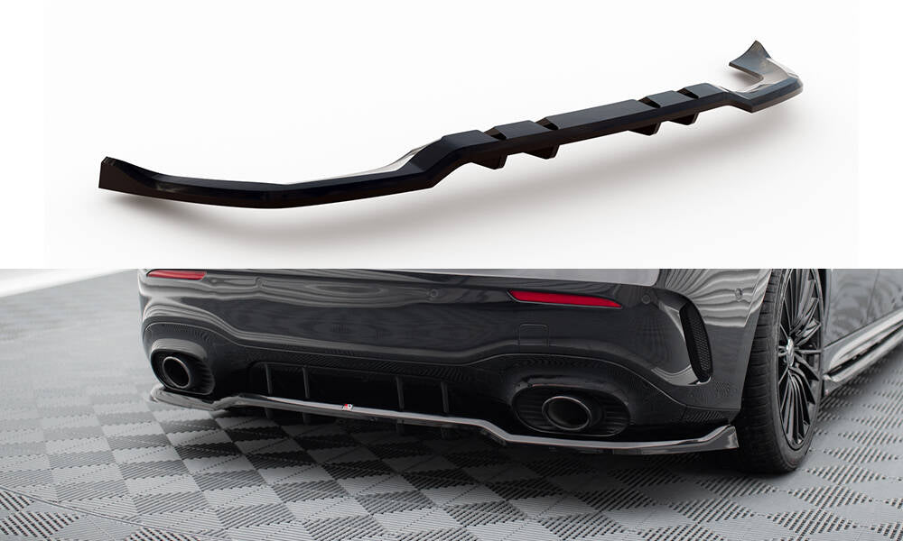 Maxton Design - Central Rear Splitter (with Vertical Bars) Mercedes ...