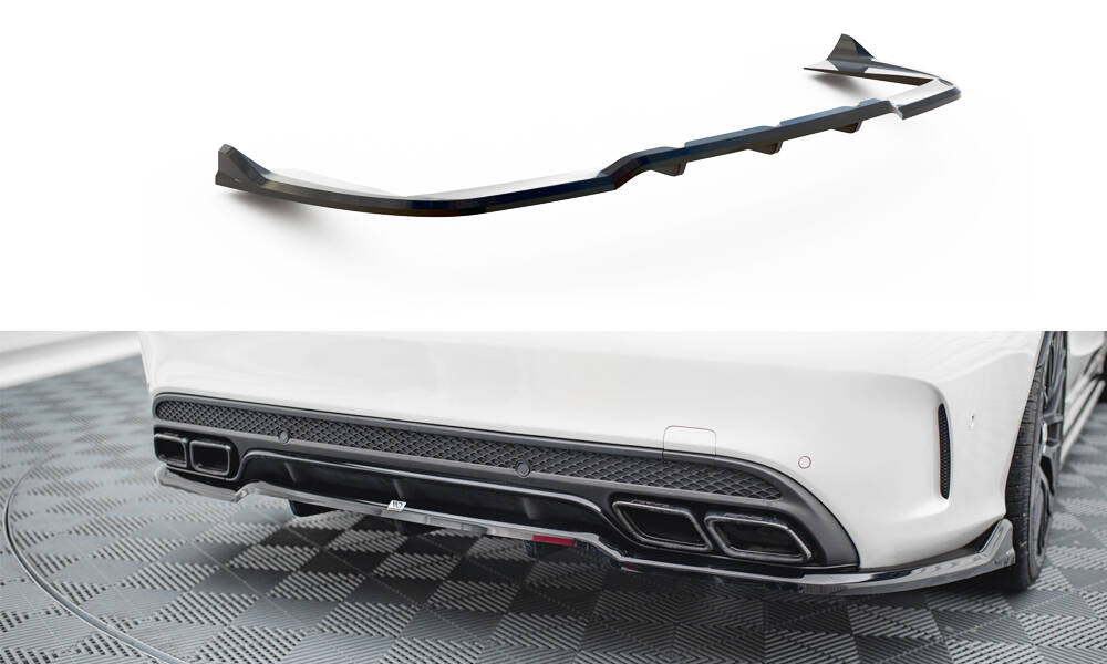 Maxton Design - Central Rear Splitter (with Vertical Bars) Mercedes ...