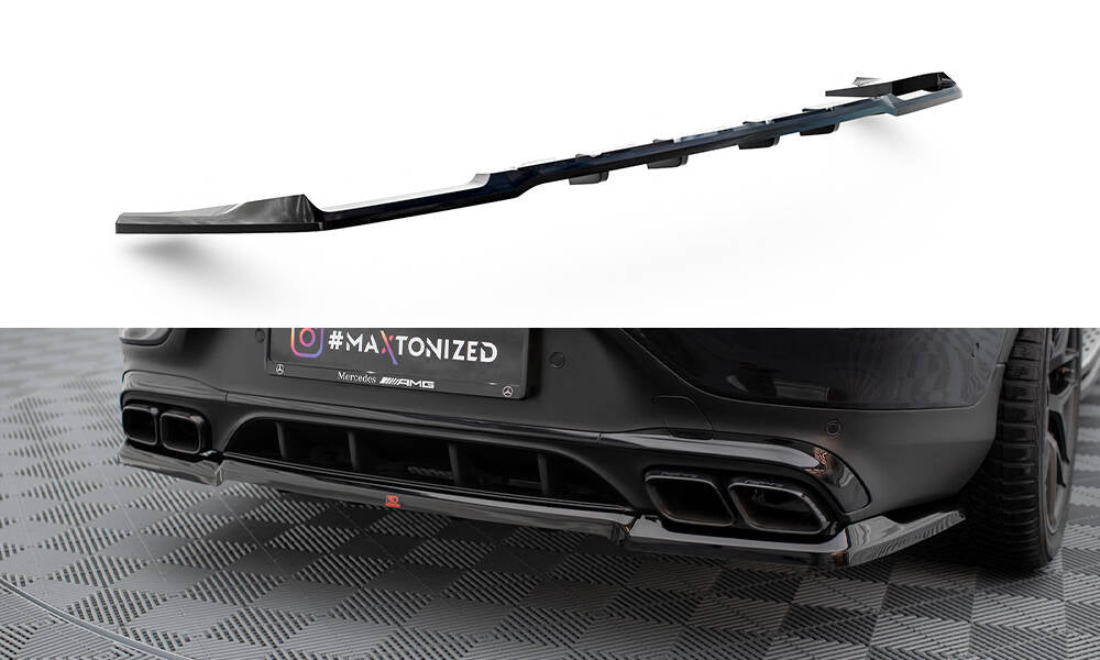 Maxton Design - Central Rear Splitter (with Vertical Bars) Mercedes ...