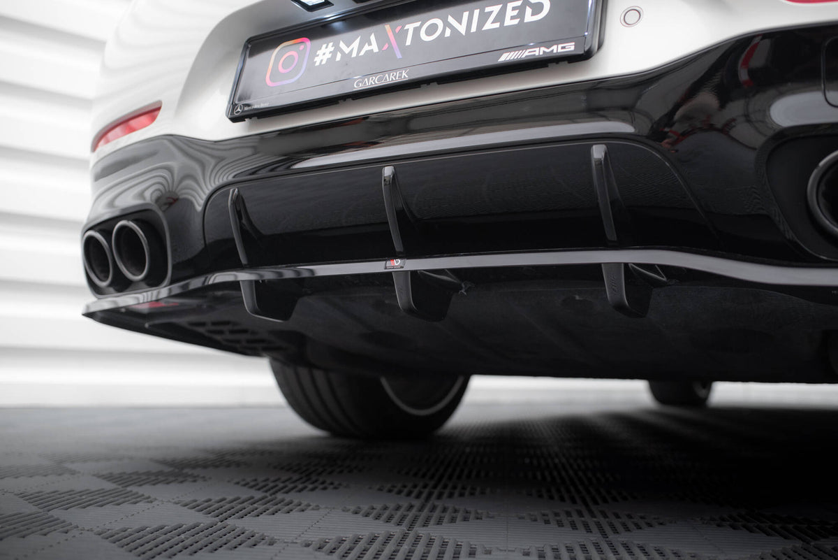 Maxton Design - Central Rear Splitter (with Vertical Bars) Mercedes ...