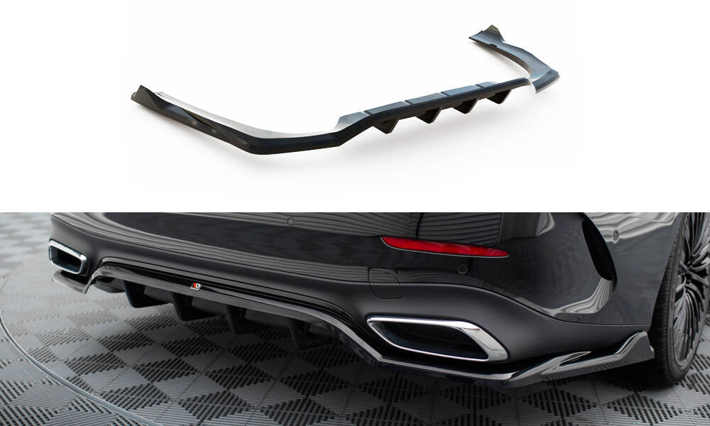 Maxton Design - Central Rear Splitter (with Vertical Bars) Mercedes ...