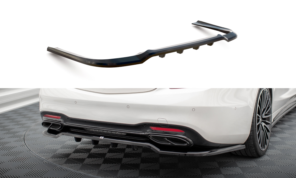 Maxton Design - Central Rear Splitter (with Vertical Bars) Mercedes ...