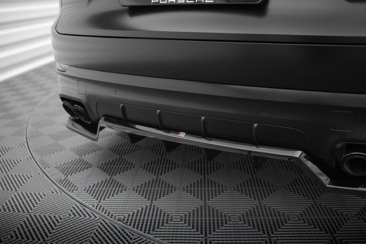 Maxton Design - Central Rear Splitter (with Vertical Bars) Porsche ...