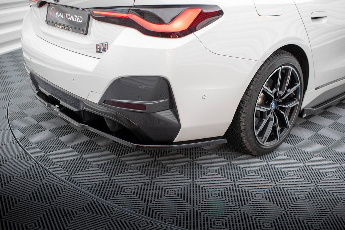 Maxton Design - Central Rear Splitter (with Vertical Bars) V.1 BMW I4 M ...