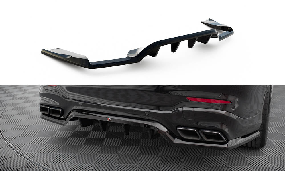 Maxton Design - Central Rear Splitter (with Vertical Bars) V.1 Mercedes ...