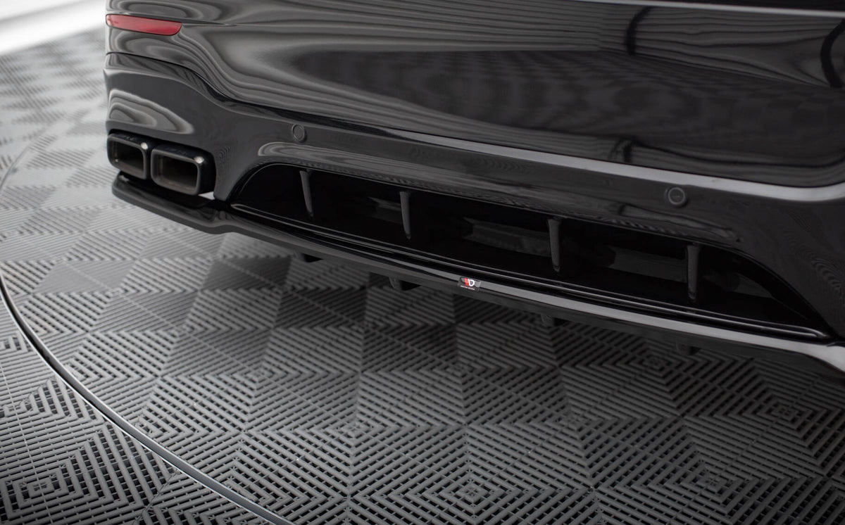 Maxton Design - Central Rear Splitter (with Vertical Bars) V.2 Mercedes ...