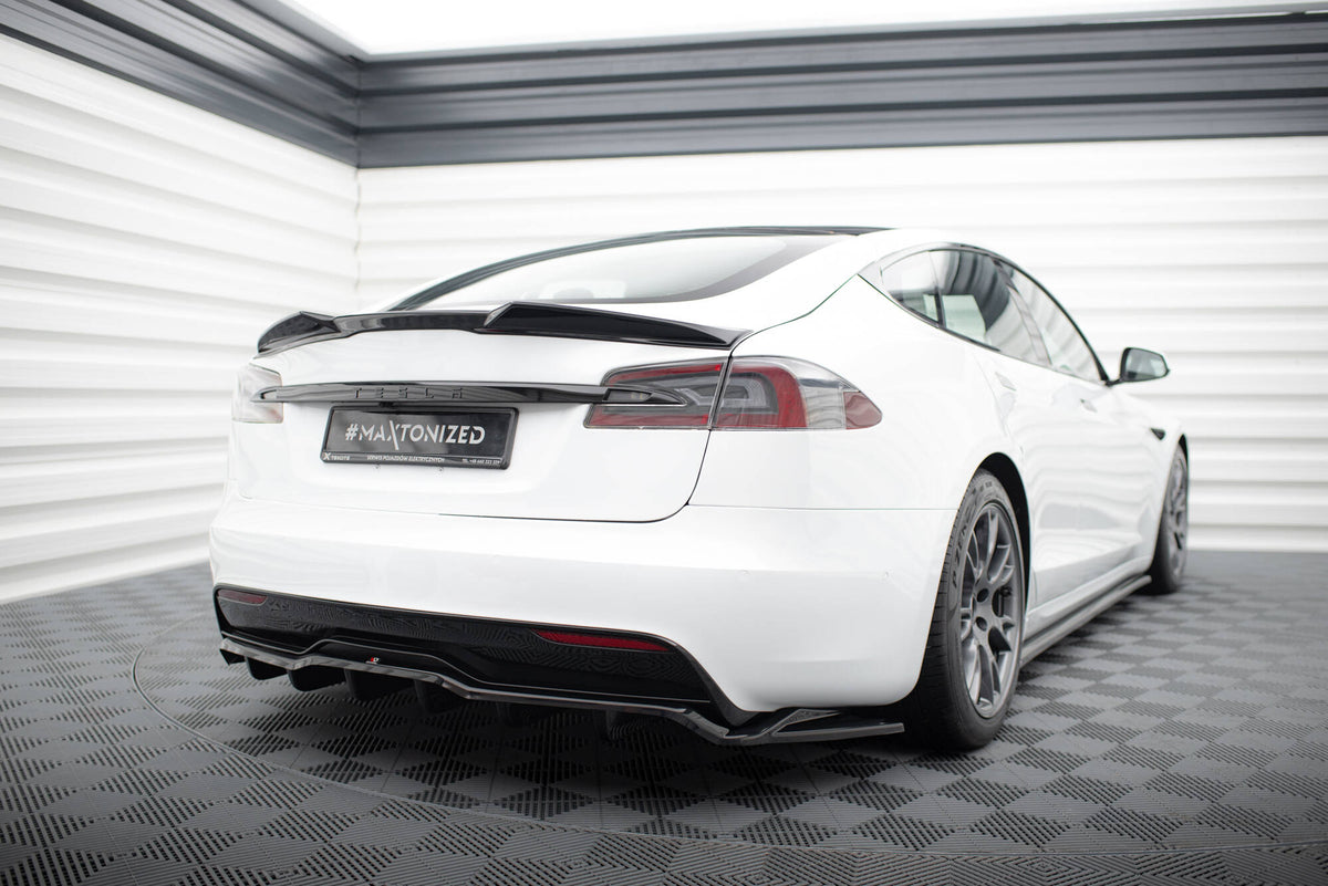 Maxton Design - Central Rear Splitter (with Vertical Bars) V.2 Tesla ...