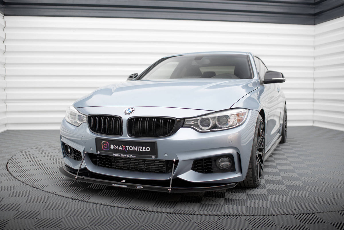 Maxton Design - Front Racing Splitter V.2 BMW Series 4 Coupe / Gran Coupe / Cabrio M-Pack F32 ...