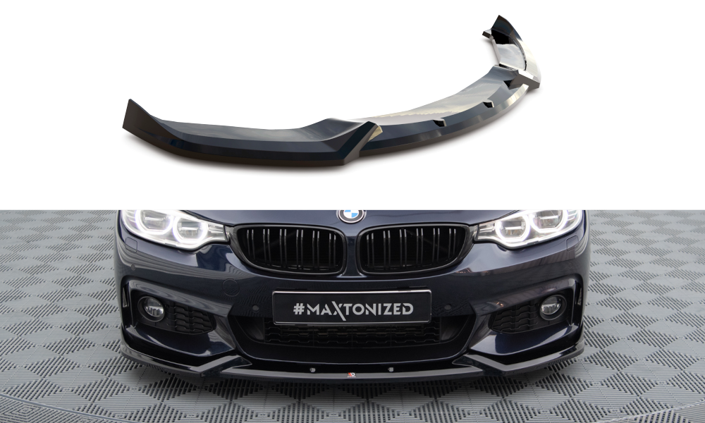 Maxton Design - Front Splitter V.1 BMW Series 4 Gran Coupe / Coupe ...