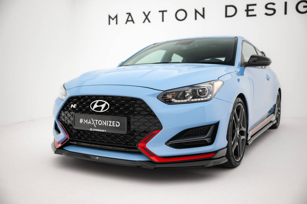 Maxton Design - Front Splitter V.1 Hyundai Veloster N MK2 - HY-VE-2-N-FD1G