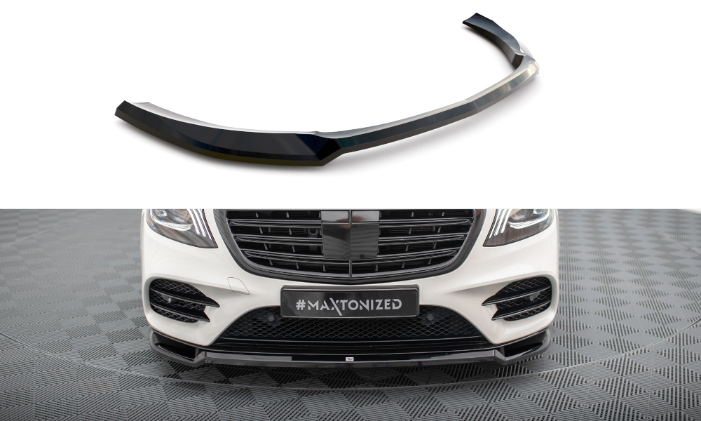 Maxton Design - Front Splitter V.1 Mercedes Benz S-Class AMG-Line W222 ...