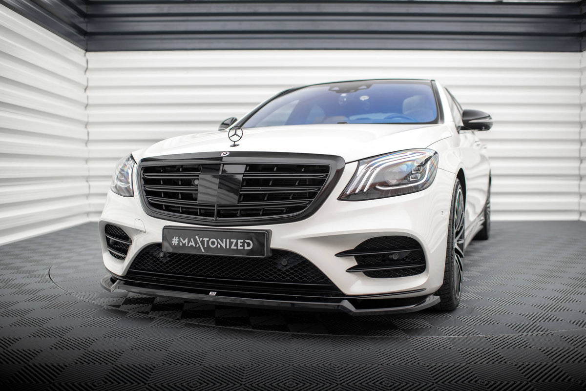 Maxton Design - Front Splitter V.1 Mercedes Benz S-Class AMG-Line W222 ...