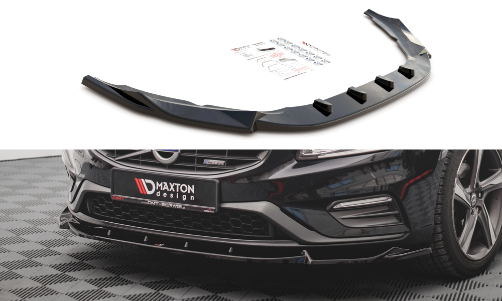 Maxton Design - Front Splitter V.1 Volvo S60 R-Design MK2 (Facelift ...