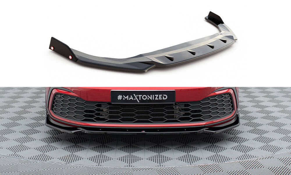 Maxton Design - Front Splitter V.2 + Flaps Volkswagen Golf GTI / GTE ...