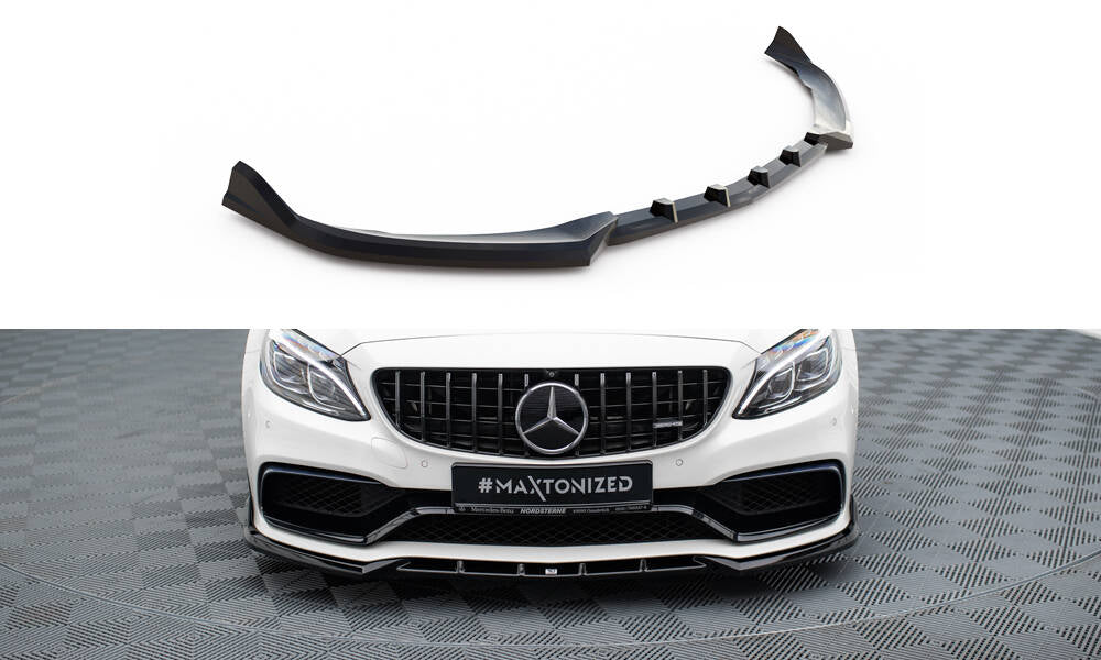 Maxton Design - Front Splitter V.2 Mercedes Benz C63 AMG Sedan/Estate ...